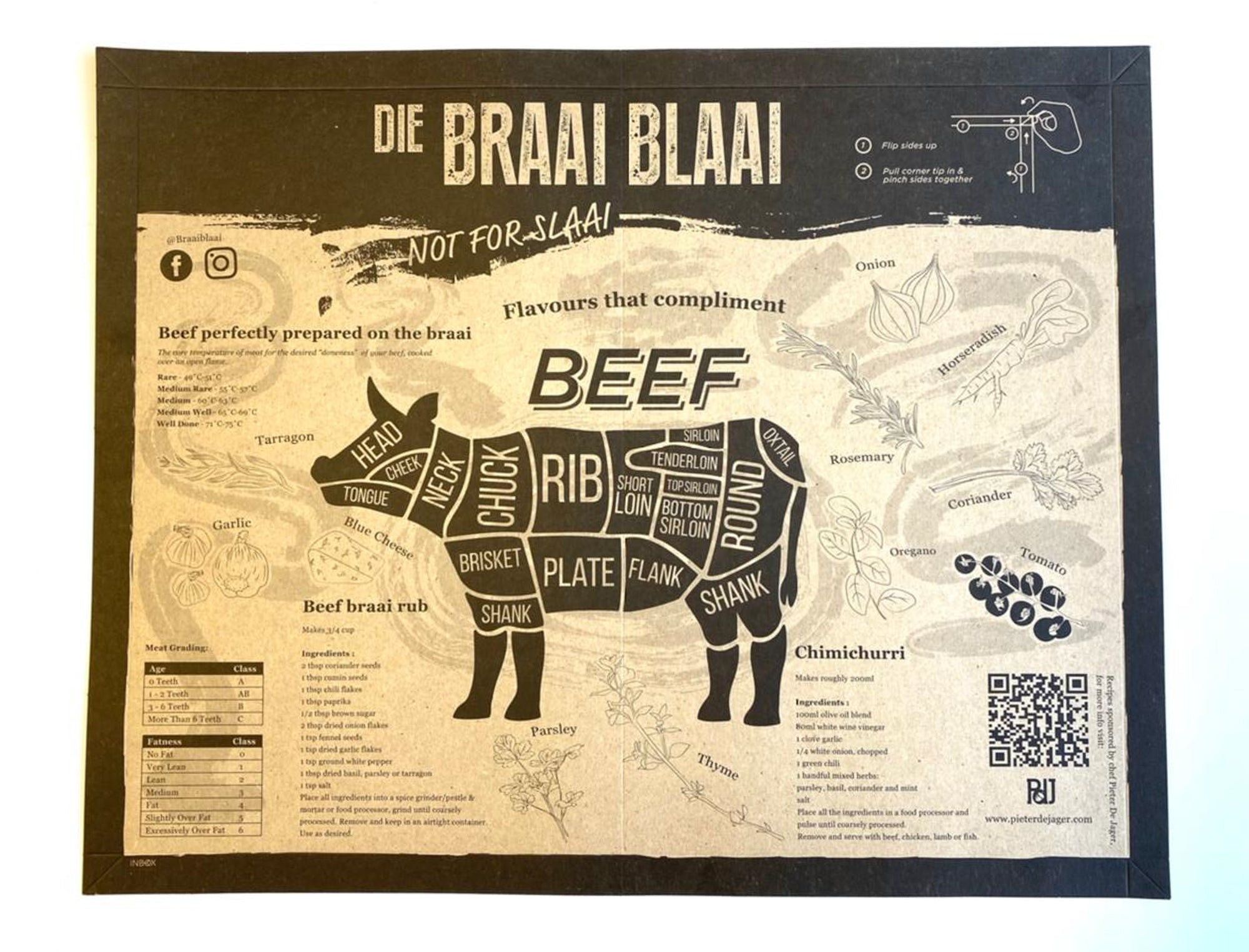 Braai Blaai -Disposable Braai sheet – Pieter De Jager